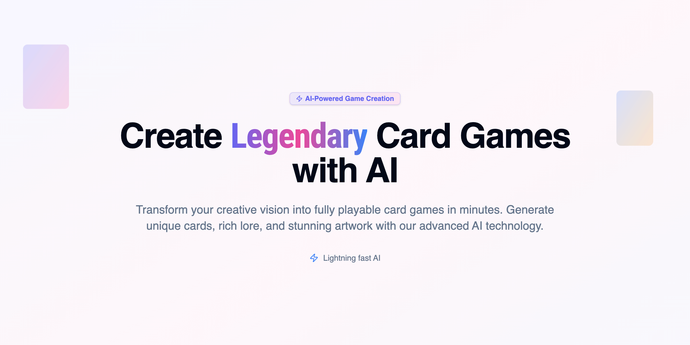 Decklab AI - Rapid Card Game Prototyping Tool